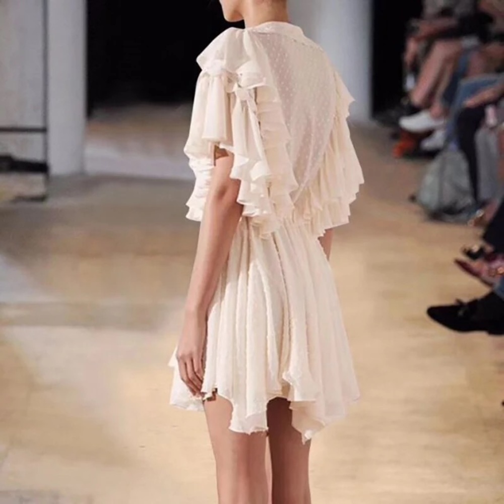 Layered Ruffled Mini Dress - Gem